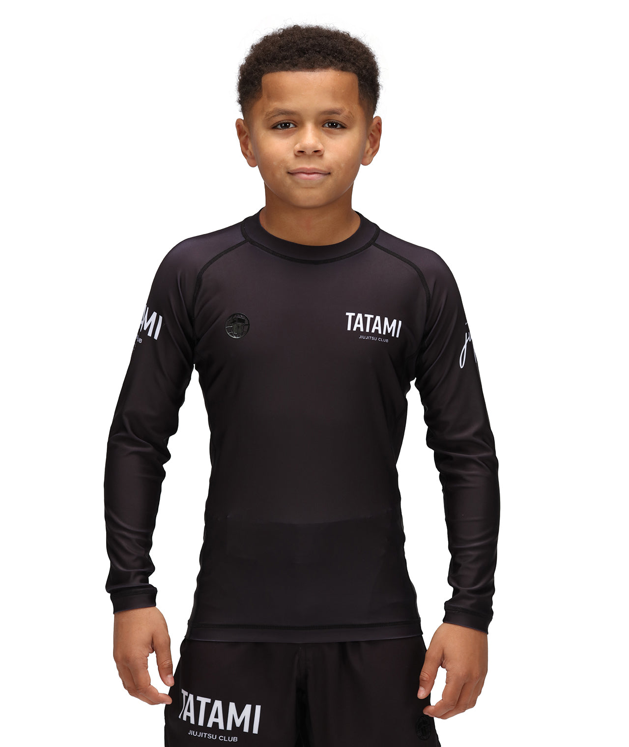 Kids JJ Club Long Sleeve Rash Guard - Black – Tatami Fightwear USA
