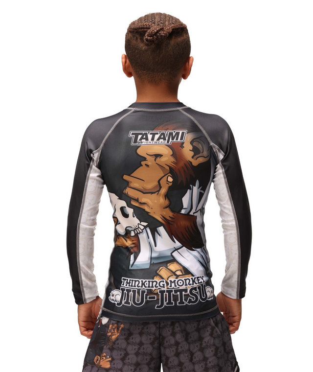 thinking monkey rash guard
